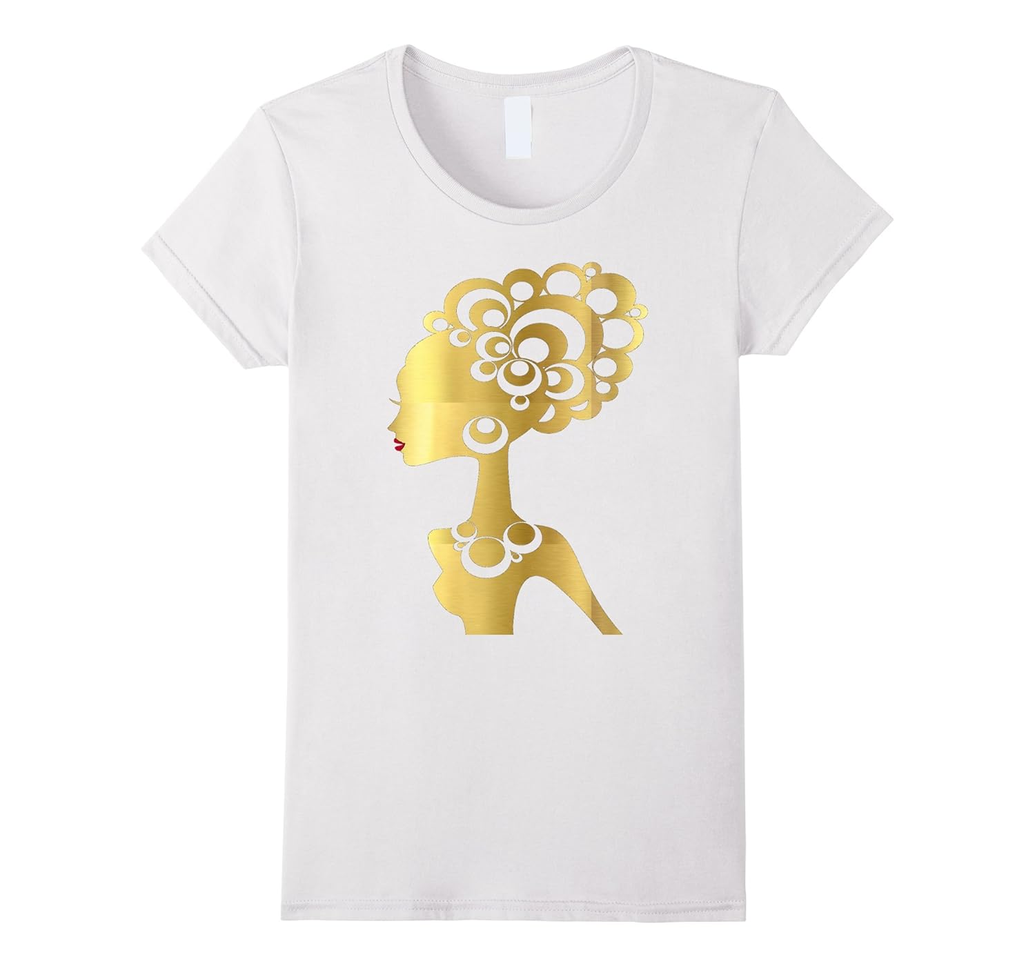 Black Girl Magic Shirt Gold Red Lips Diva Glam African Queen-4LVS ...