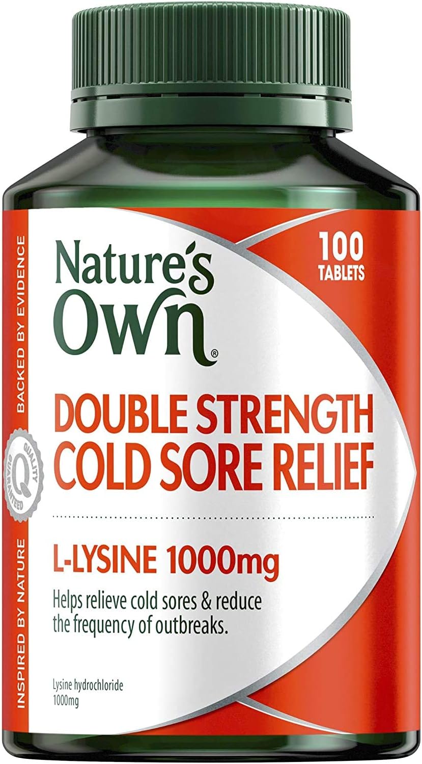Nature's Own Double Strength Cold Sore Relief L-Lysine 1000mg - Relief ...