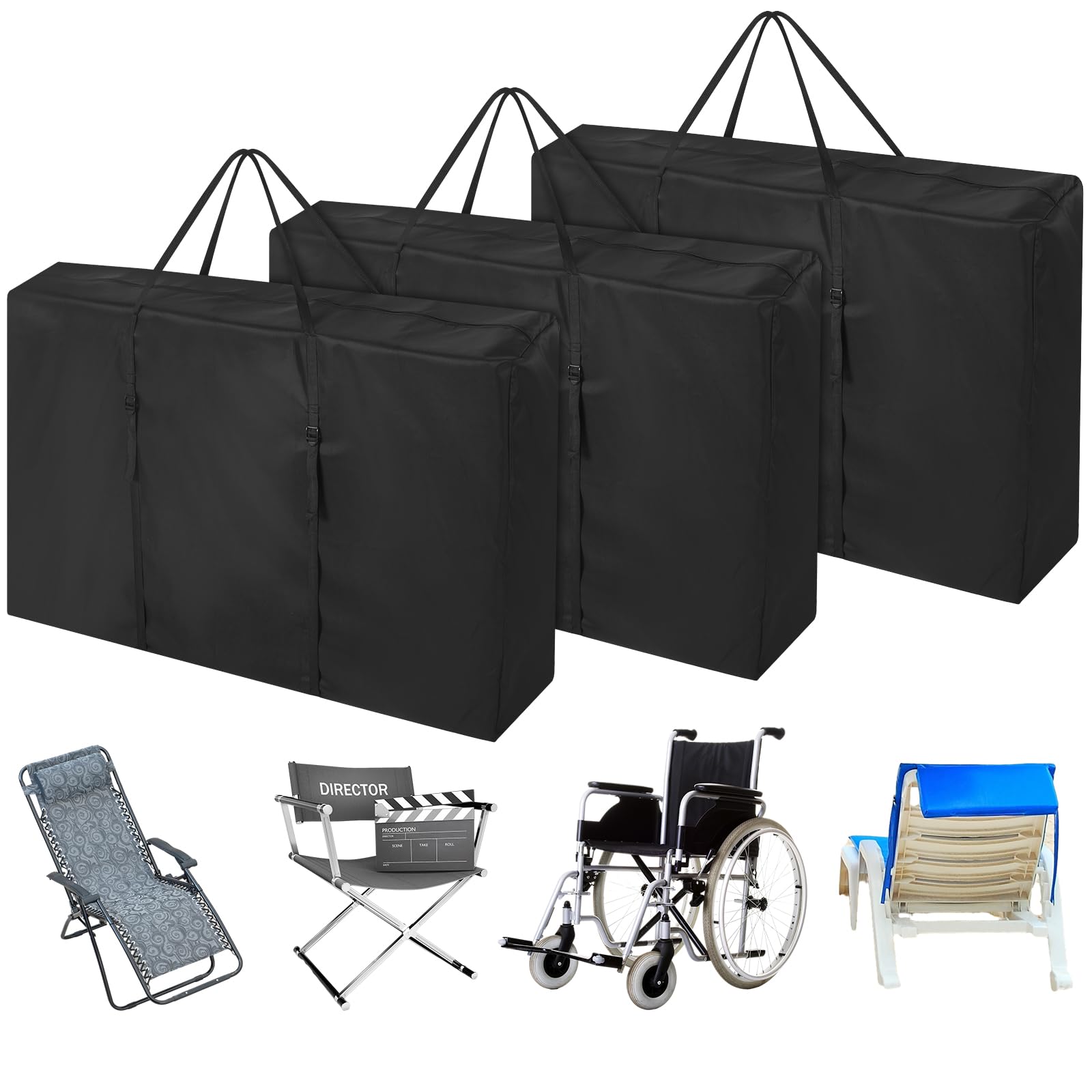 Mua Wesnoy 3 Pcs Large Chair Storage Bags Folding Chair Storage Covers ...