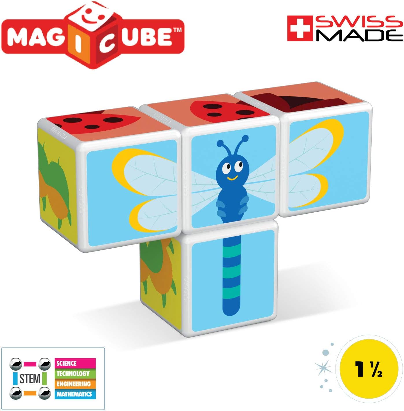 Geomag 121, Magicube Insects – Building Game with Magnetic Cubes, 4 ...