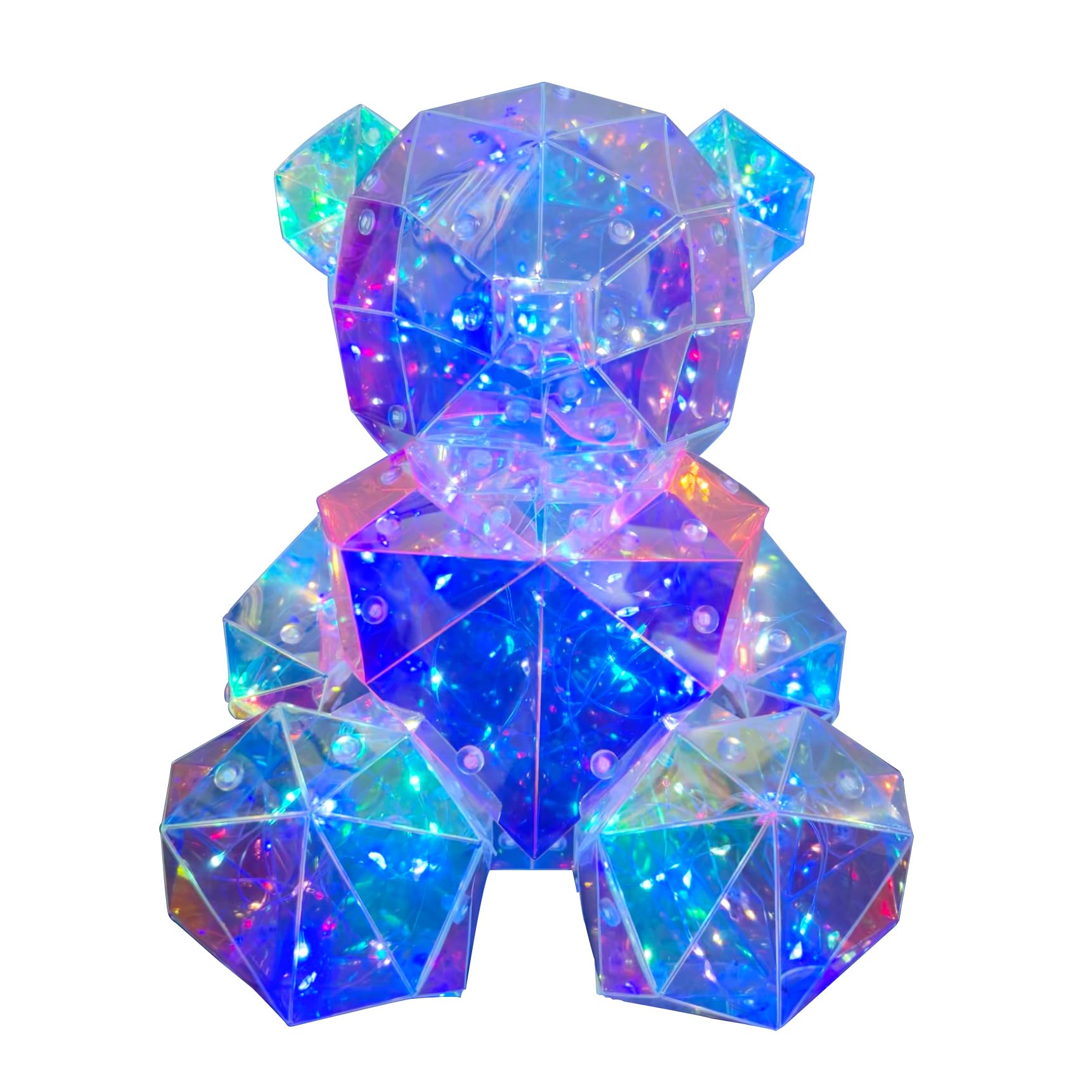 Sapphirem Pink LED Crystal Bear Light in Night Teddy Bear Decorations ...
