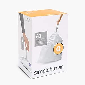 simplehuman Code Q Custom Fit Liners, Extra Large, Extra Strong Trash ...