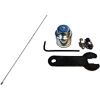 Amazon.com: 4" Antenna MAST Black + Radio Antenna Base Repair Kit for ...
