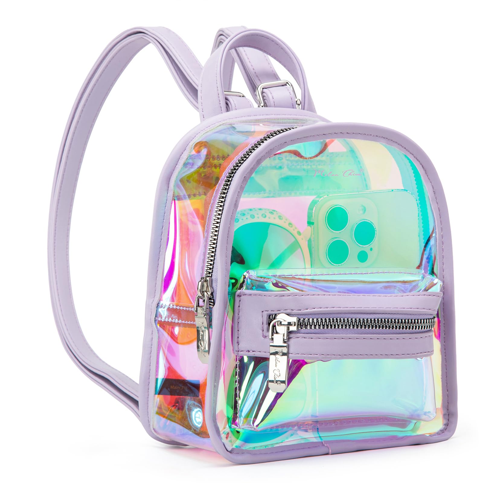 Milan Chiva Clear Backpack for Stadium Events See Through Mini Backpack ...