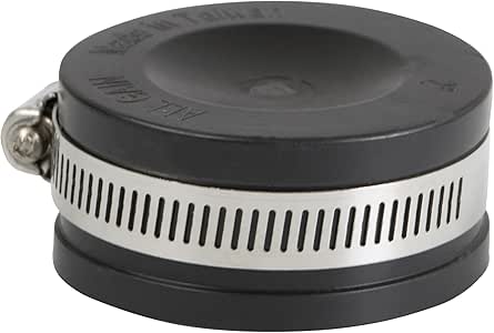 EVERCONNECT Flexible Pvc Pipe Cap with Stainless Steel Clamps, 2 Inch ...