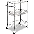 Amazon.com: Alera 3-Tier Wire Rolling Cart, 3-Tier Wire Rolling Cart ...