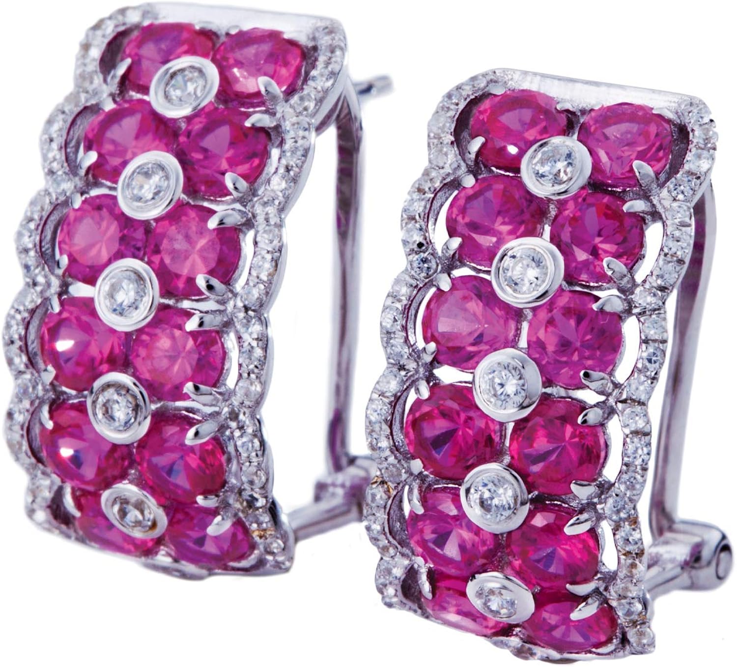 Amazon.com: Stauer Women's Elisa Scienza Ruby Earrings: Jewelry