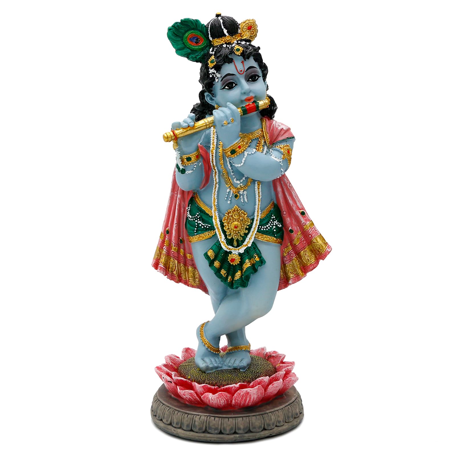 alikiki Hindu God Lord Krishna Statue - 8.3”H India Idol Krishna ...
