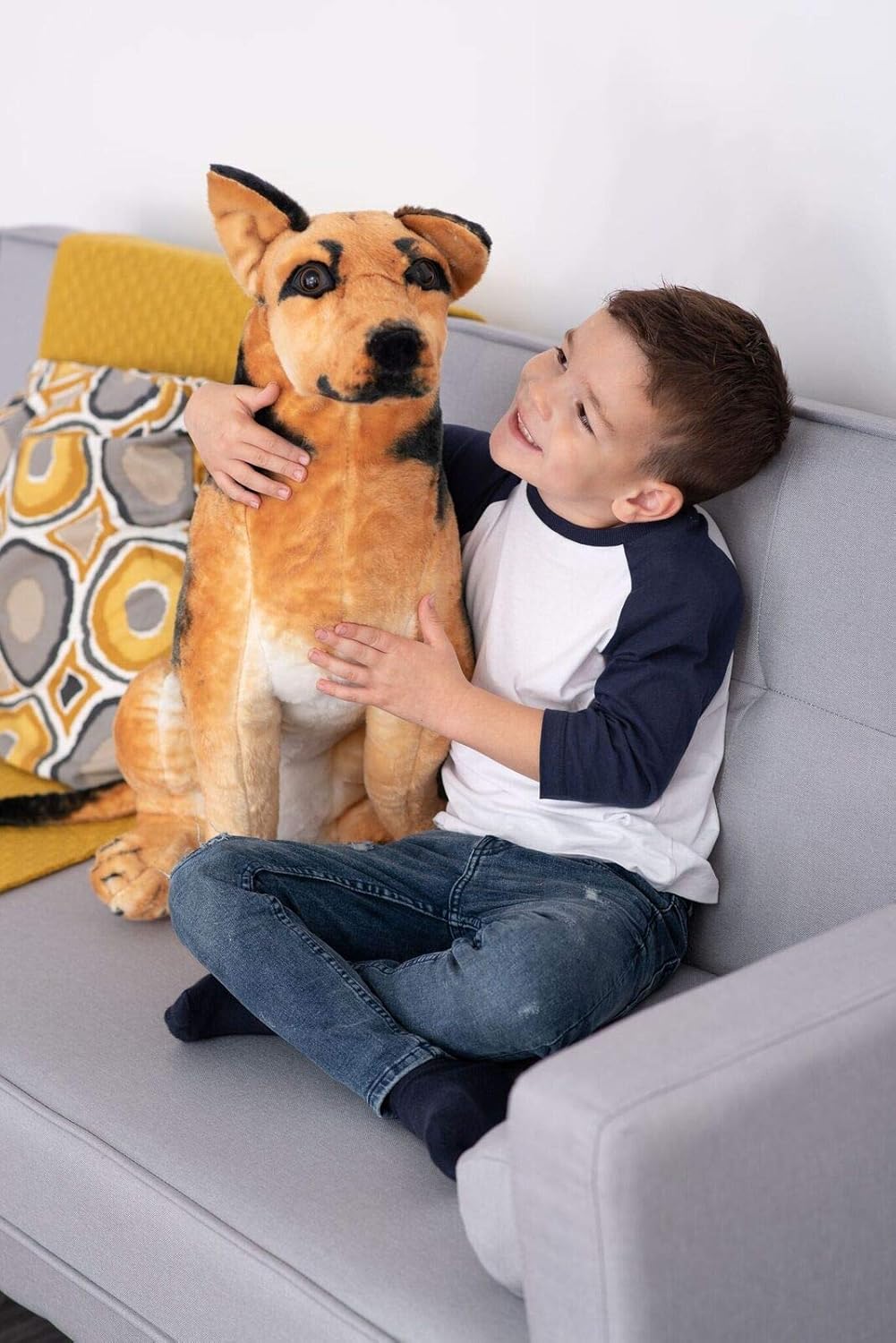 Costello® 60CM SITTING GERMAN SHEPHERD PUP XXL EXTRA LARGE TEDDY BEAR ...