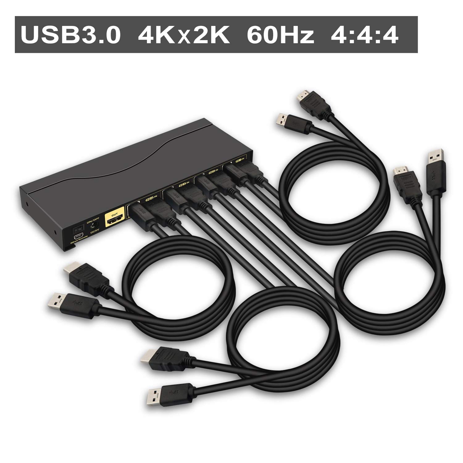 Mua CKLau 4 Port KVM HDMI Switch with Digital Audio Output, All Input ...