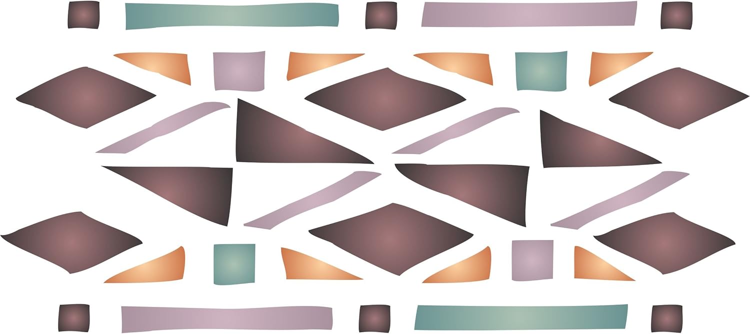 Tribal Art Stencil – 32 x 15cm (L) – Reusable South African Border Wall ...