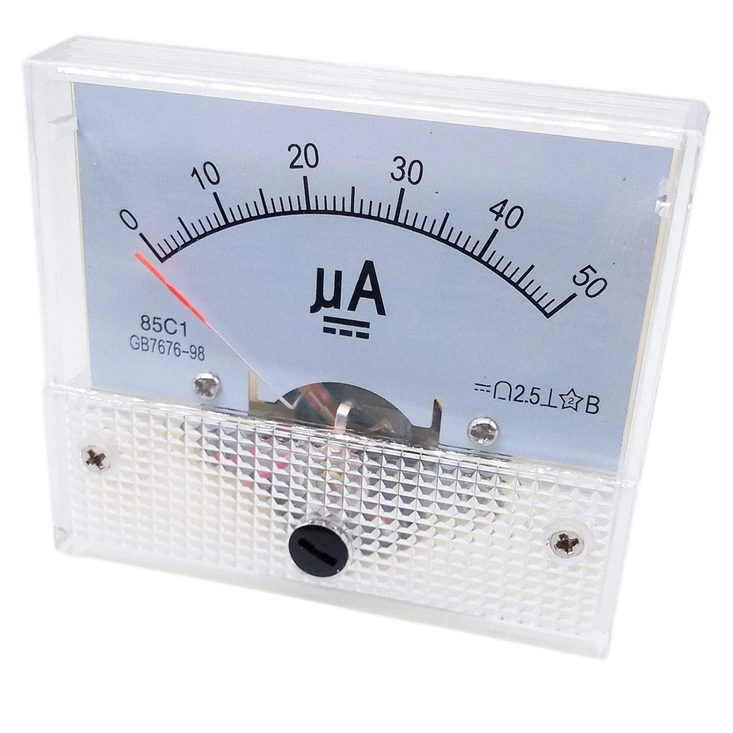 Amazon.com: DC 0~50uA Class 1.5 Accuracy Analog Amperemeter Panel Meter ...
