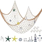 Amazon.com: Decorative Fishnet Nautical Fishing Net Wall Hanging Decor ...