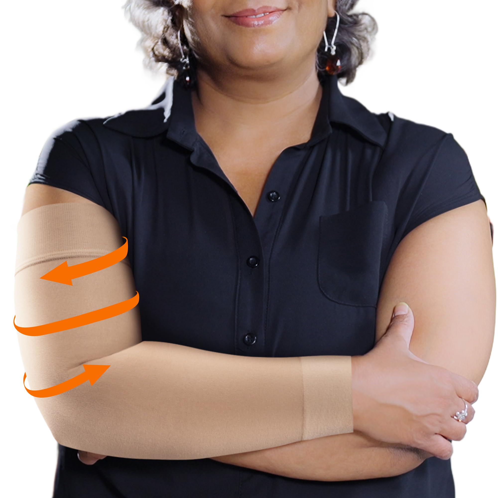 KEMFORD Compression Lymphedema Arm Sleeves for Women - 20-30 mmHg, 1 ...