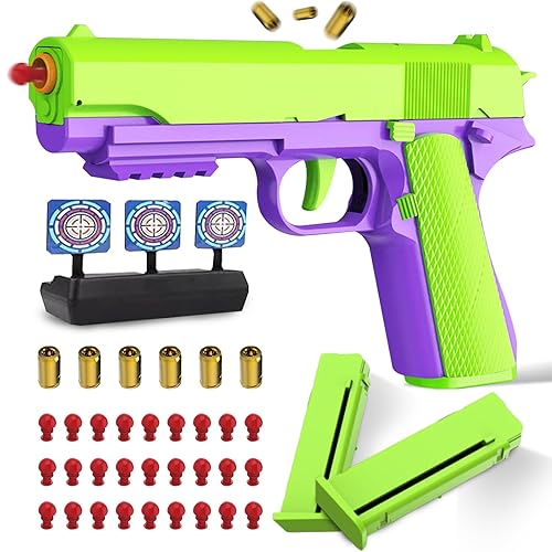 1911 3D Printed Small Pistol Toys, Shell-Ejecting Toy Gun: Soft Bullet ...