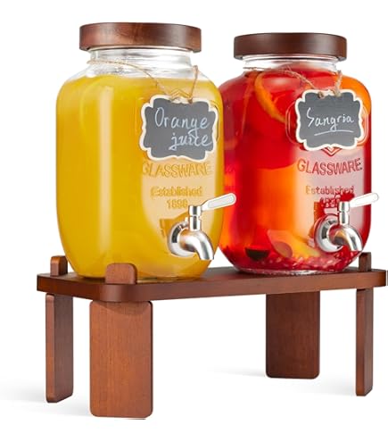 Estilo Double Mason Jar Beverage Server 1 Gallon Glass Estilo Double ...