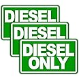 Amazon.com - ANLEY 5" X 3" Diesel Only Decal 3Pcs - Reflective Diesel ...