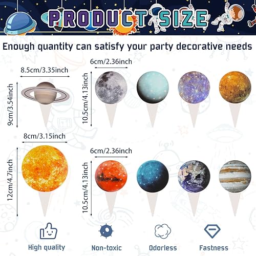 Solar System Cupcake Picks Amazon.com: Ephlyn 36Pcs Outer Space