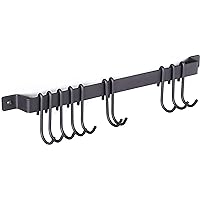 Amazon.com: Wallniture Gourmet Kitchen Rail with 10 Hooks, Wall Mounted ...