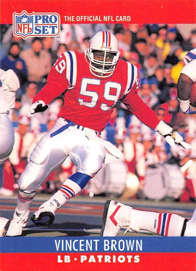 Amazon.com: 1990 Pro Set Football #201 Vincent Brown RC Rookie Card New ...