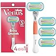 Amazon.com: Gillette Venus Extra Smooth Pink Women's Razor Handle + 4 ...