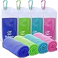 [4 Pack] Cooling Towel (40"x12"),Ice Towel,Soft Breathable Chilly Towel ...