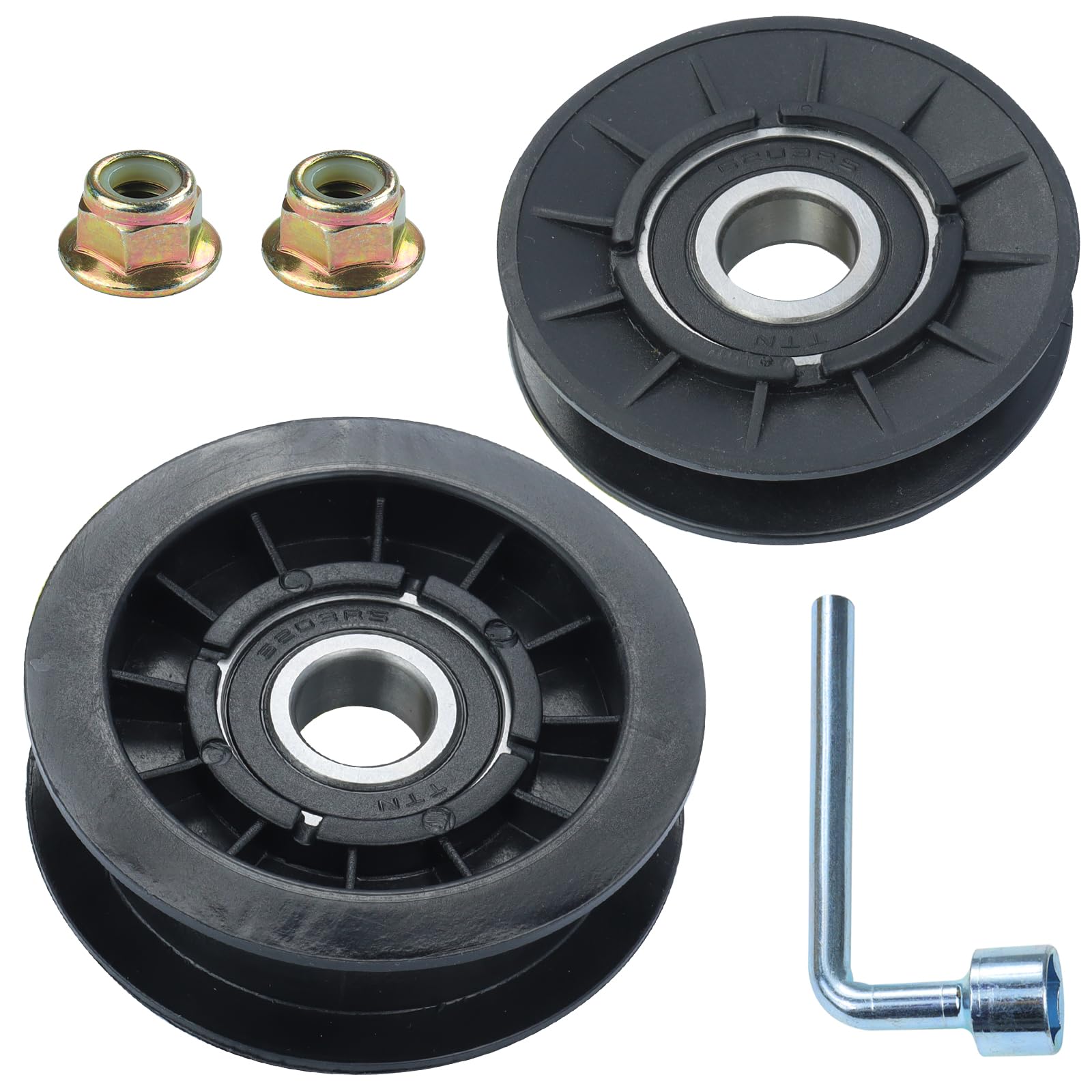 NICHEFLAG GX20286 V Idler Pulley with GX20287 Idler Pulley Replaces ...