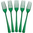 Amazon.com: Disposable Green Plastic Spoons 50 Pcs - Heavy Duty Green ...