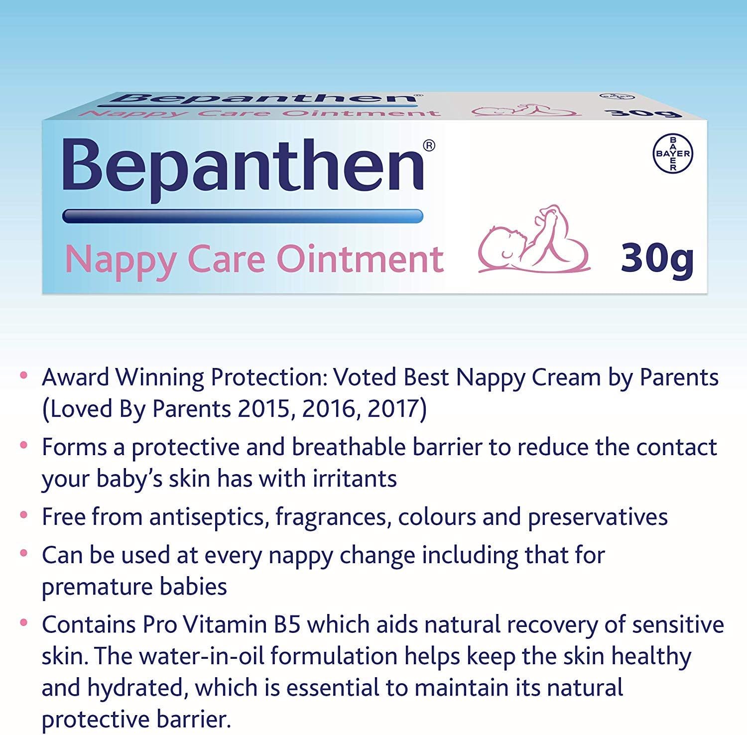 Bepanthen Nappy Rash Ointment 30g FOC 3.5g- protects and gently skin ...