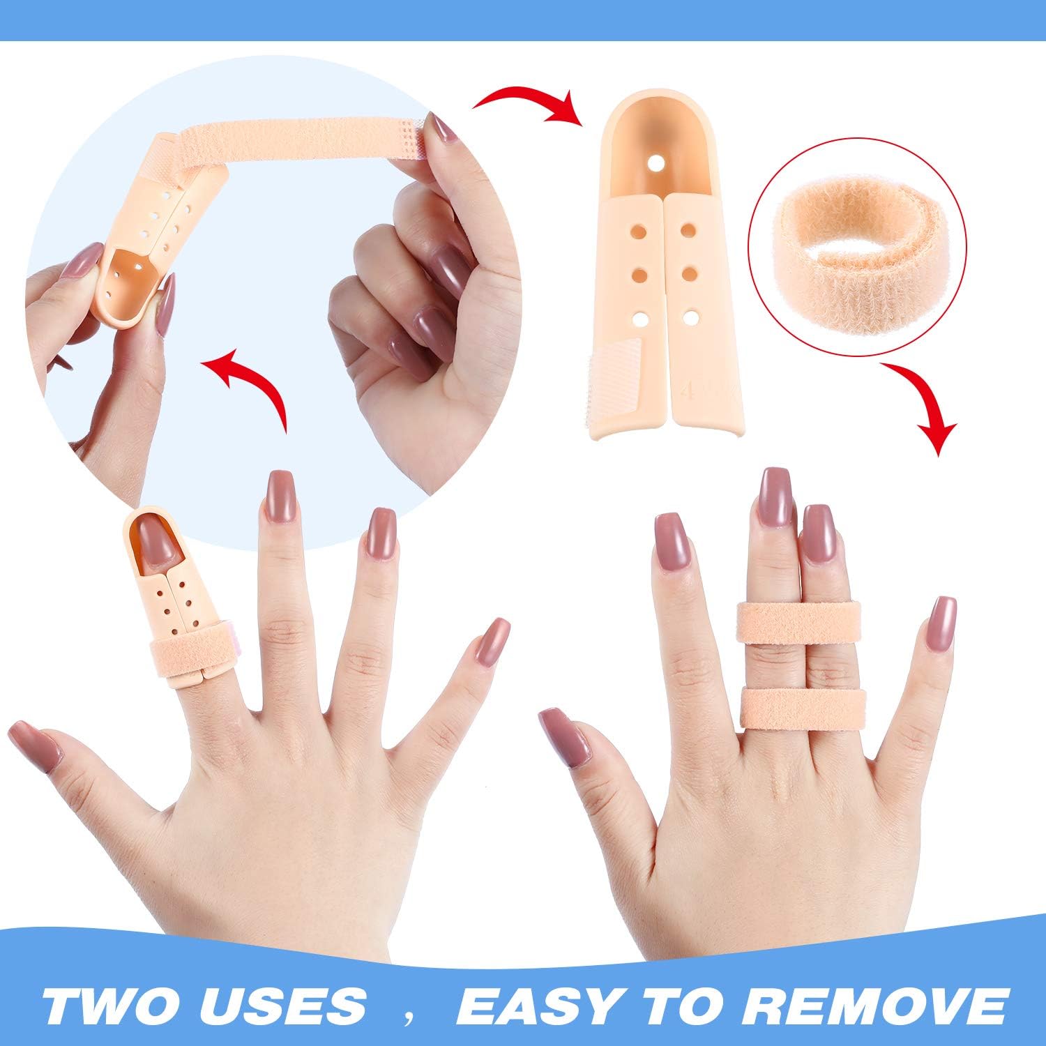 10 Pieces Finger Splint Mallet Finger Support Finger Splint Brace ...