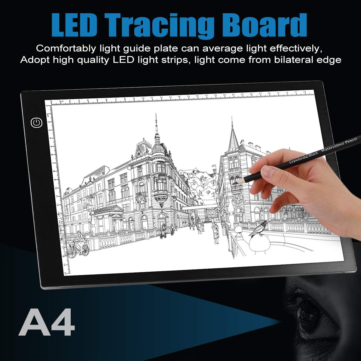 A4 Led Light Painting Pads,Portable LED Tracing Light Board,DIY ...