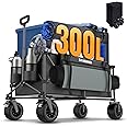 Amazon.com : FUNDANGO Extra Large Wagon Cart, 300L Capacity Heavy Duty ...