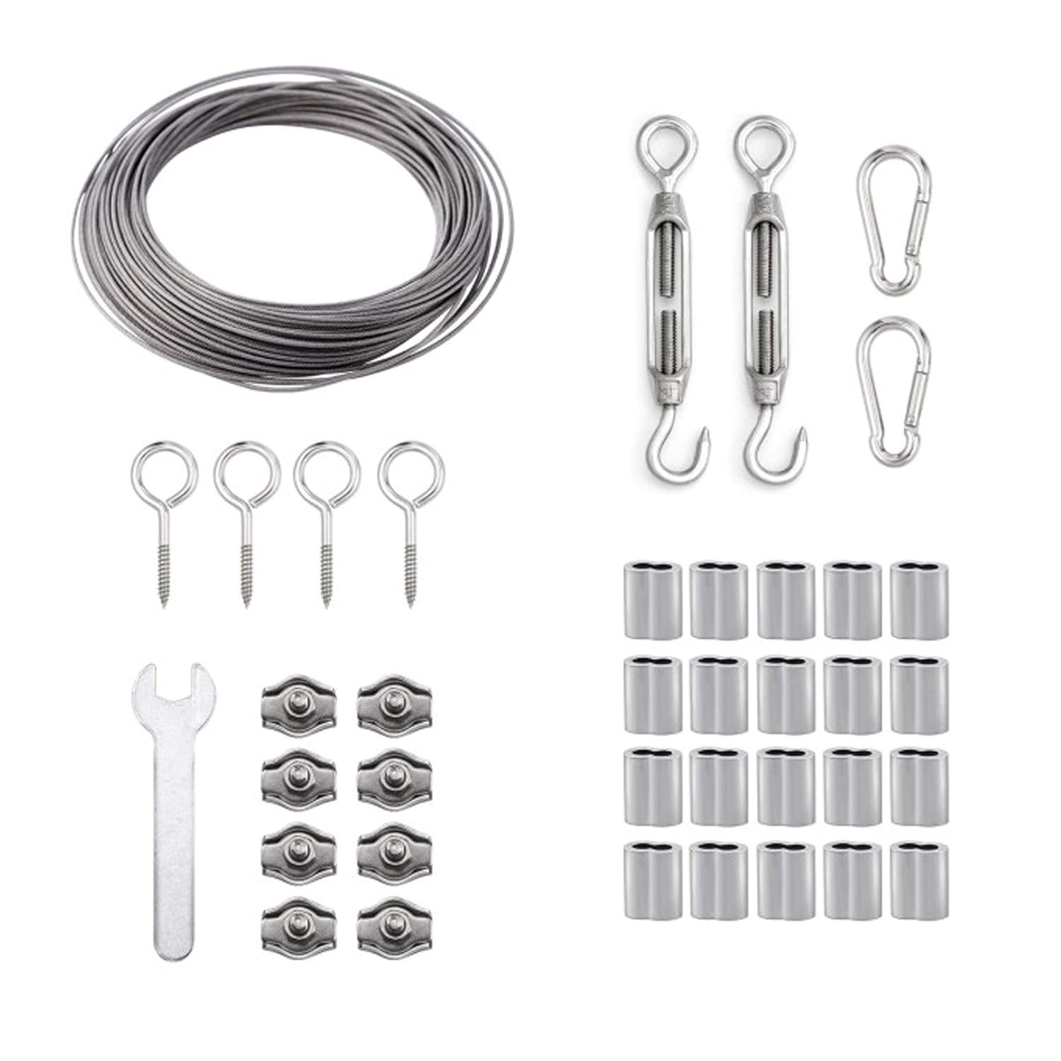 Ruesious Garden Wire/Picture Wire/Wire Fence Roll Kit – Nylon Coated Heavy Duty 304 Stainless ...