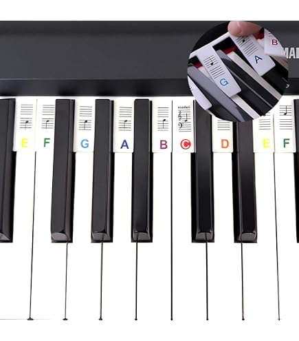 Piano Keyboard How To Label A 61 Key Keyboard With Stickers Removable ...
