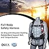 AFP Fall Protection Full-Body Premium American Flag Safety Harness ...