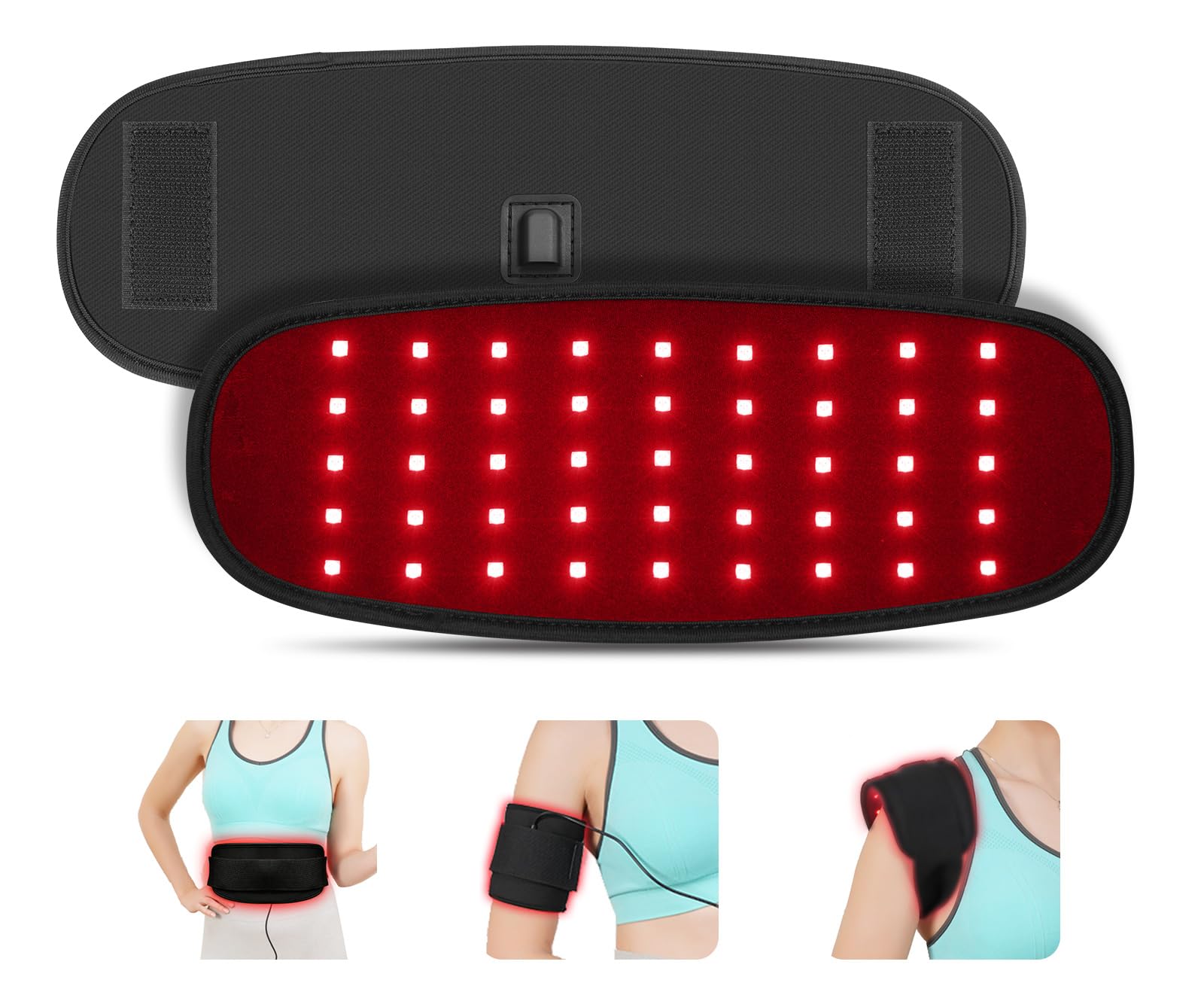Red Light Therapy for Body, Rechargeable Red Light Therapy Belt for ...
