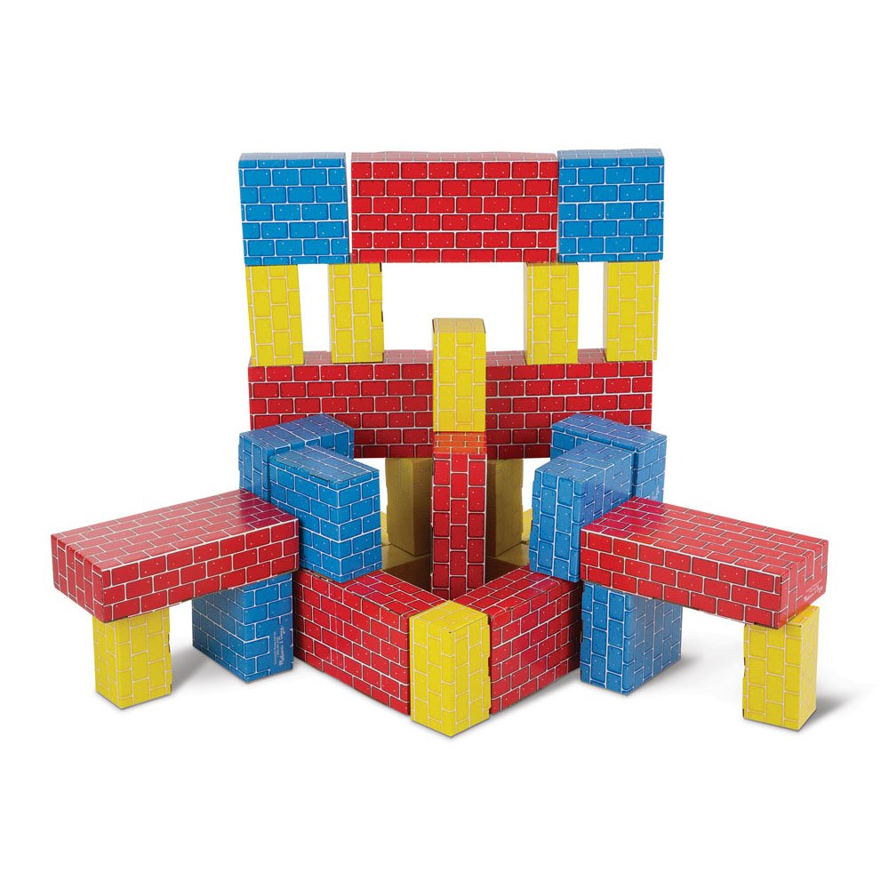 Melissa & Doug Jumbo Extra-Thick Cardboard Building Blocks - 40 Blocks ...