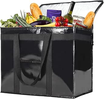Amazon.com: NZ Home Insulated Grocery Bag, Heavy Duty Food Delivery Bag ...