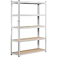 Amazon.com: Topeakmart 5-Tier Utility Shelves, Metal Storage Shelves ...