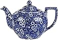 Burleigh Dark Blue Calico Teapot Small: Amazon.co.uk: Kitchen & Home