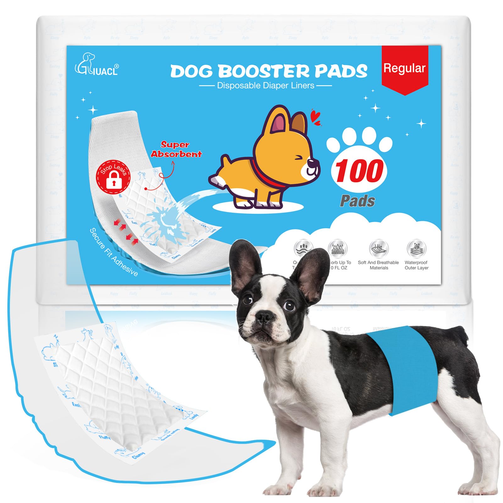 Dog Diaper Liners for Dog Diapers Male and Female 100ct Super ...