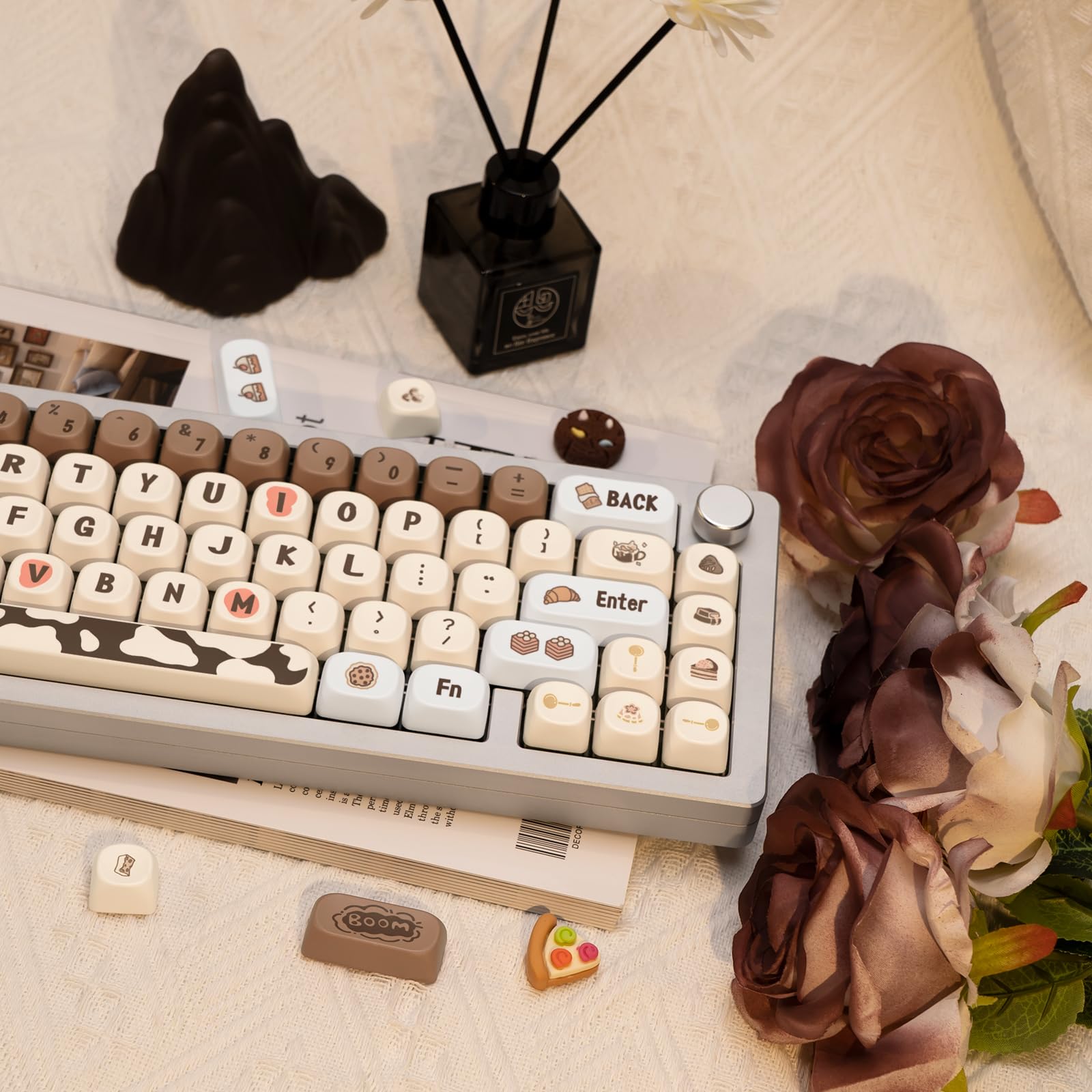 Mua JOLINTAL Round Coffee Keycaps, PBT MOA Keycaps, Dye-Sub Custom ...