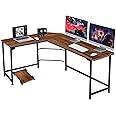 Amazon.com: VECELO Modern Large Corner Computer Desks L-Shaped with CPU ...