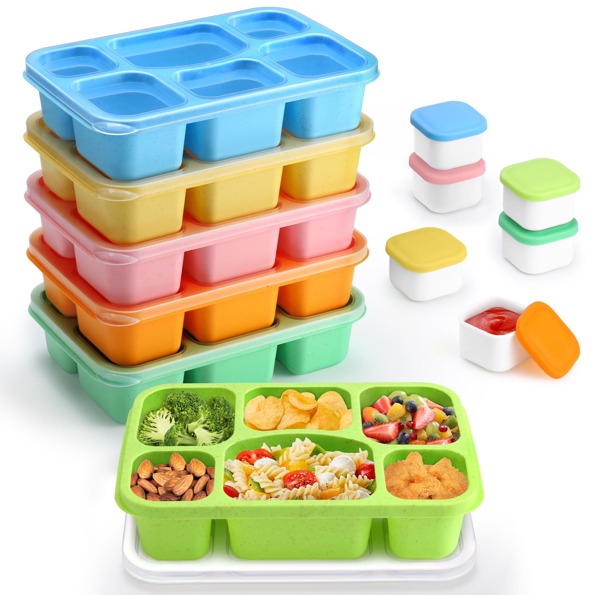 GadgBlizza Bento Snack Box Containers, Meal Prep Lunch Box Containers ...