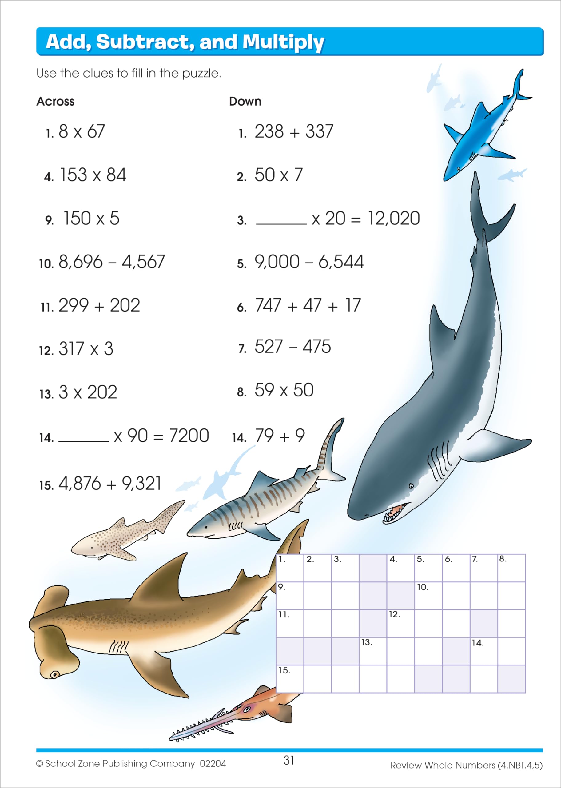 Mua School Zone Math Basics 4 Workbook: 64 Pages, 4th Grade ...