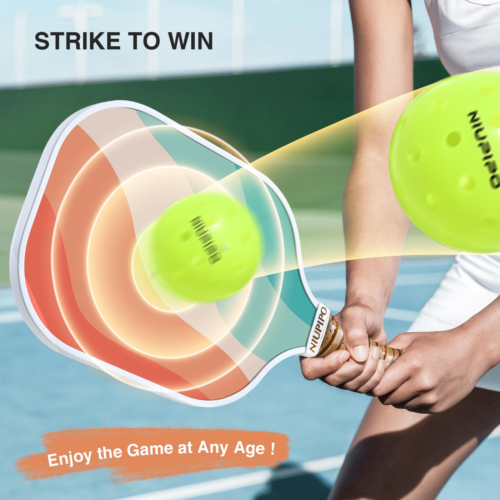 Mua niupipo Pickleball Paddles Set of 2/4/1, USAPA Approved Graphite ...