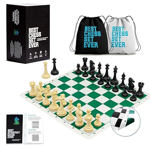Best Chess Set Ever Tournament Chess Set, 4X Quadruple Weighted ...
