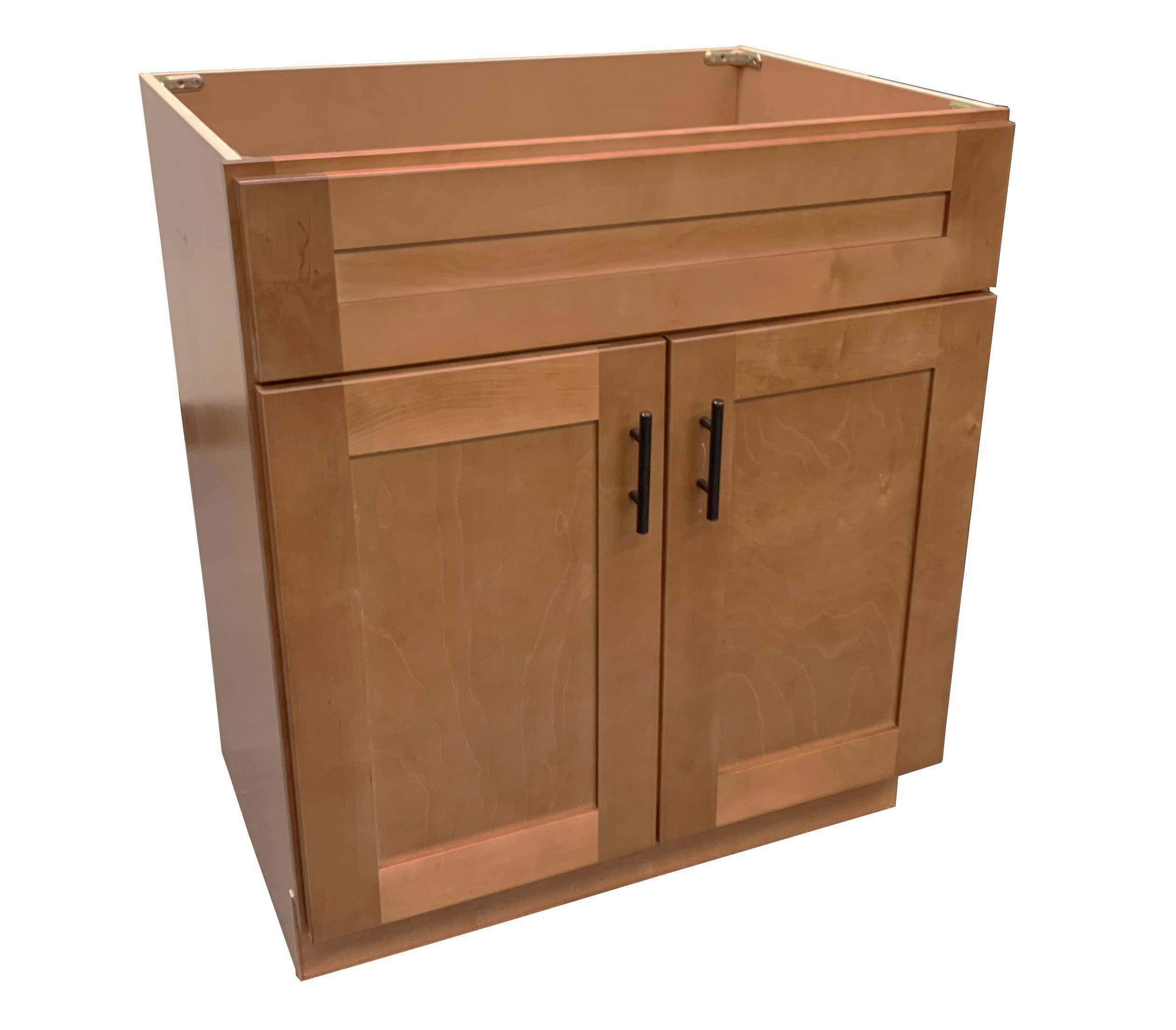 New Maple Shaker Single Bathroom Vanity Base Cabinet 24" W X 21" D X 34 ...