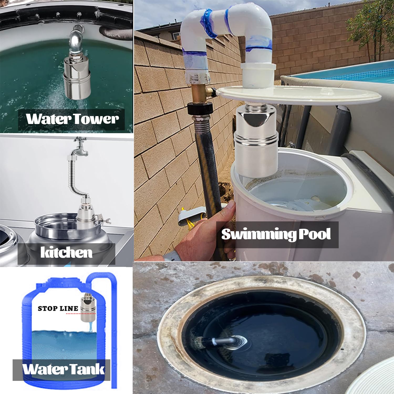Mua 1/2'' Automatic Water Level Control Valve Auto Shut Off Ball Mini ...