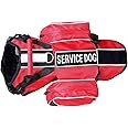 Amazon.com : haoyueer Service Dog Backpack Harness Vest Removable ...
